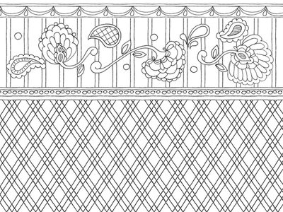 SunDance Graphics | Image Detail - 11929L - Floral Lattice Border