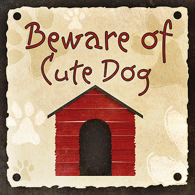 SunDance Graphics | Image Detail - 8609F - Beware of Cute Dog
